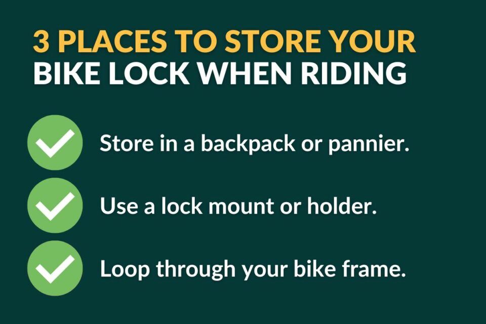 Where to Put Bike Lock While Riding (3 Smart Ideas)