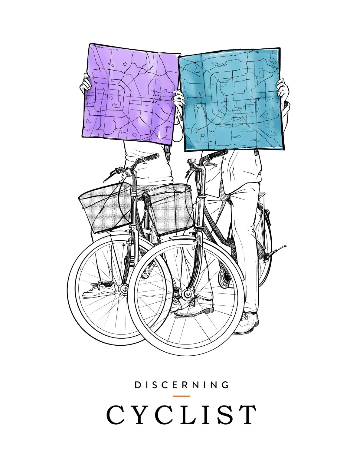 Cyclist Illustrations: 22 Beautiful Drawings of People on Bicycles